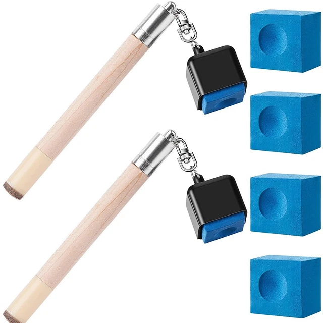 POCKET CHALK HOLDER And Cue Tip Pricker 2 Pack For Billiard Cue ...