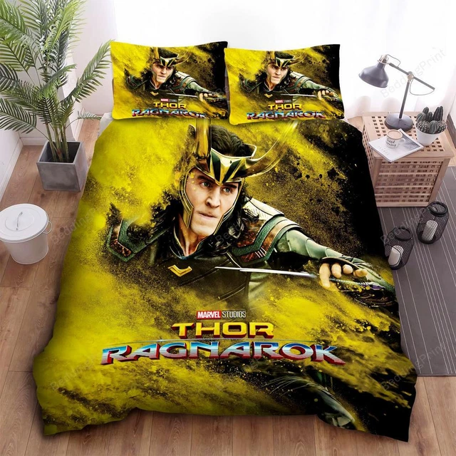 MARVEL LOKI IN Thor Ragnarok Movie Poster Quilt Duvet Cover Set ...