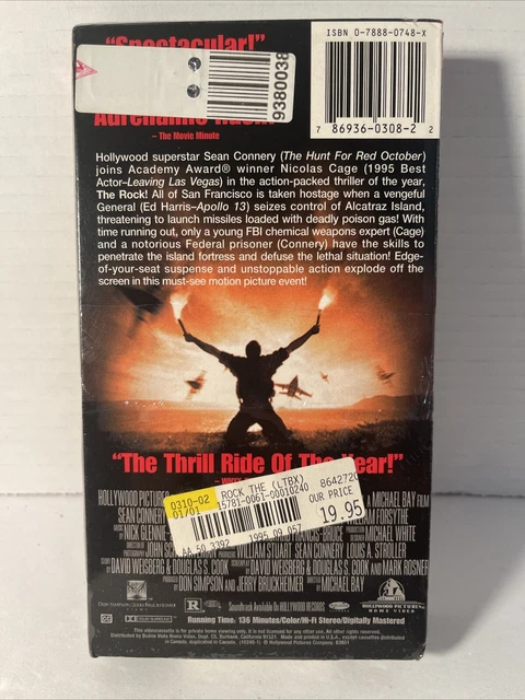THE ROCK (VHS, 1998) Movies Video Tapes Sean Connery Nicolas Cage Ed ...