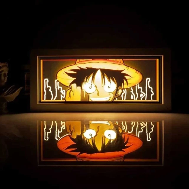 LED MONKEY D'LUFFY Night Light 3D Box Decoration - Anime Night Lamp ...