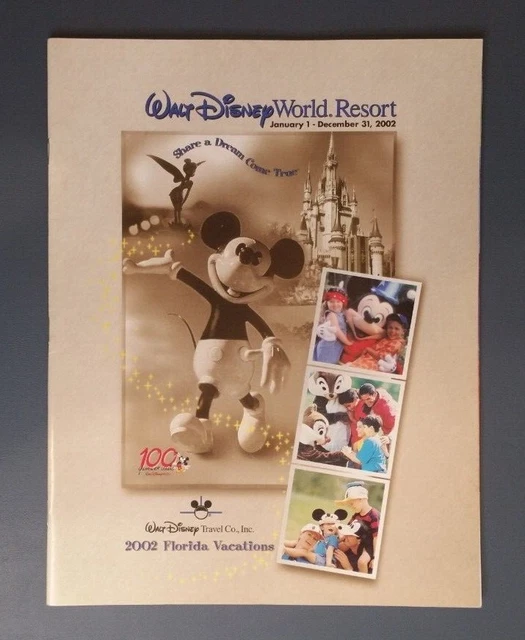 VINTAGE 2002 WALT Disney World Resort Vacation Guide "Share a Dream ...