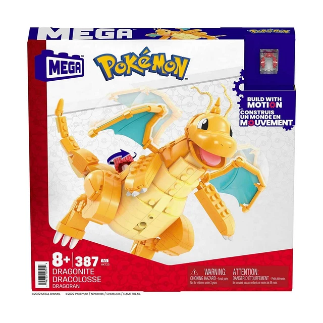 MATTEL MEGA CONSTRUX Pokemon Dragonite Building Kit Build With Motion 8 ...