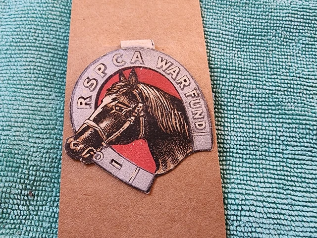 WW2 RSPCA WAR Fund Appeal Card Badge Horse & Horse Shoe With Pin $35.00 ...