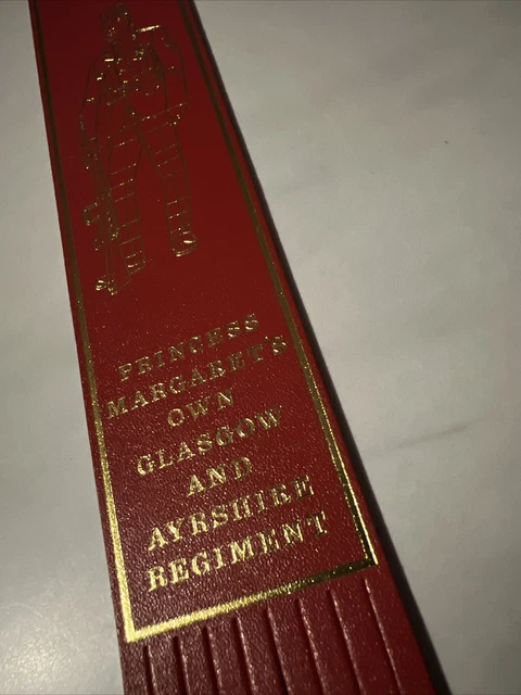 LEATHER BOOKMARK THE Royal Highland Fusiliers Princess Margaret Own ...