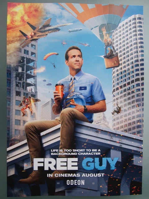 FREE GUY ORIGINAL Odeon Poster A3 Ryan Reynolds MINT £9.04 - PicClick UK