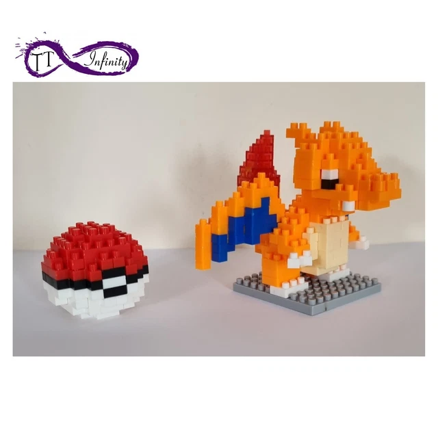 POKEMON MODEL NANOBLOCK Compatible CHARIZARD Pokeball Micro Bricks ...