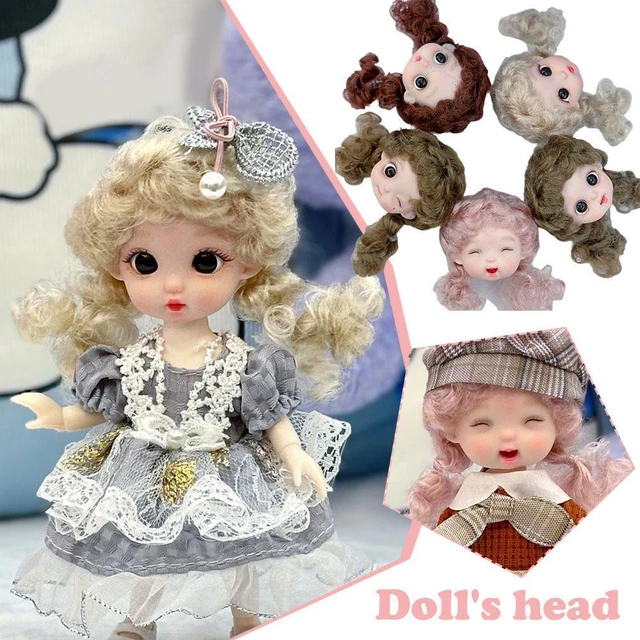 16CM CUTE DOLL'S Head for1/8 Multi Joints Movable 3D Eyes Baby Princess ...