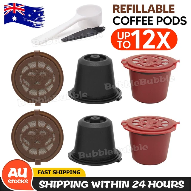 REFILLABLE REUSABLE COFFEE Filter Capsule Pods For Nespresso Maker ...