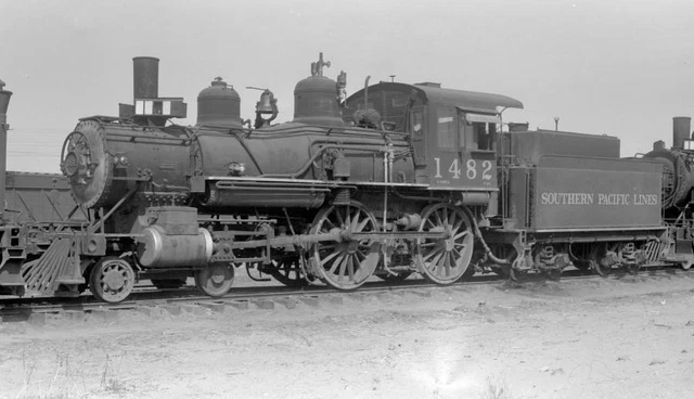 SP SOUTHERN PACIFIC Railroad Locomotive Engine No 1482 Old Train Photo ...
