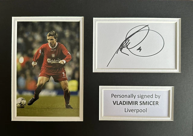 VLADIMIR SMICER SIGNED White Card In A4 Liverpool Mount Display 5 £24. ...