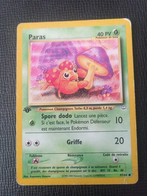CARTE POKÉMON FRANÇAISE Paras 47/64 Neo Revelation Edition 1 EUR 4,00 ...
