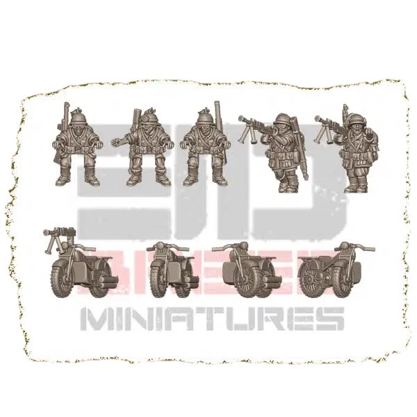 15MM WW2 ITALIAN Bersaglieri Motor Cycle Unit x14 Figs 3D Printed £9.99 ...