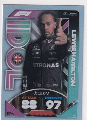 TOPPS F1 TURBO Attax 2022 Formula 1 Card No. 337 Idol Lewis Hamilton £7 ...
