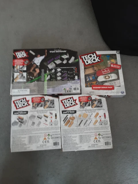 TECH DECK BUNDLE sk8 shop bonus pack nyjah park jump n grind bowl builder boxed £39.99 - PicClick UK