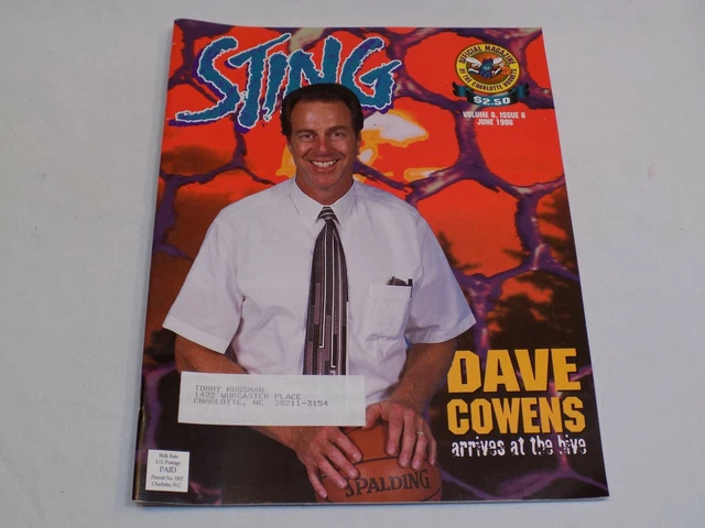 CHARLOTTE HORNETS STING Magazine June 1996 Dave Cowens Scott Burrell ...