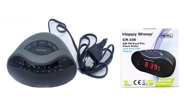 RADIO RÉVEIL CR-330 Radio AM FM Réveil Numérique Affichage Alarme Snooze Cir EUR 43,13 - PicClick FR