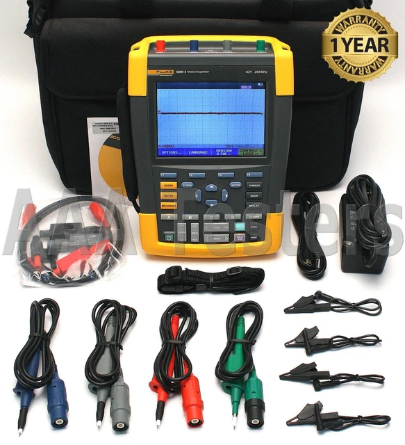 FLUKE 190M-4 MÉDICAL Scopemeter 4 Canal 200MHz Oscilloscope 190M 4 190 ...