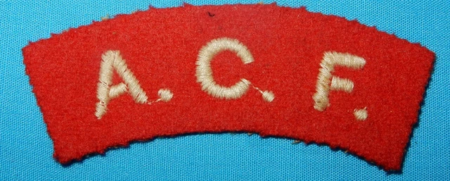 WW2 ACF ARMY Cadet Force Shoulder Title Badge Patch - World War Ii (3 ...