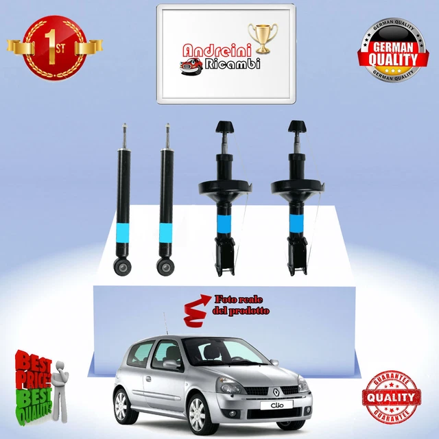 SET 4 SHOCK Absorbers Front+Rear Renault Clio II 1.6 66KW 90CV Mens ...