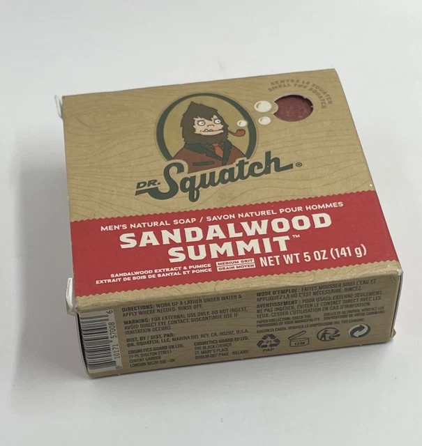 DR. SQUATCH - SANDALWOOD SUMMIT - Men's Natural Soap - 5 oz *Brand New ...