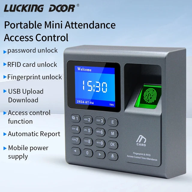 SMART FINGERPRINT ATTENDANCE Machine Biometric Scanner Time Recorder ...