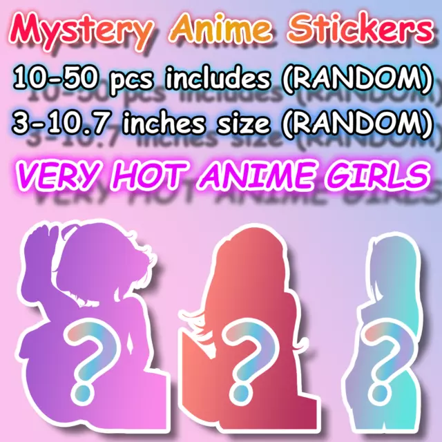 Sticker Mystery Anime Sticker Pack Anime Cute Girl Waifu Lewd Nsfw