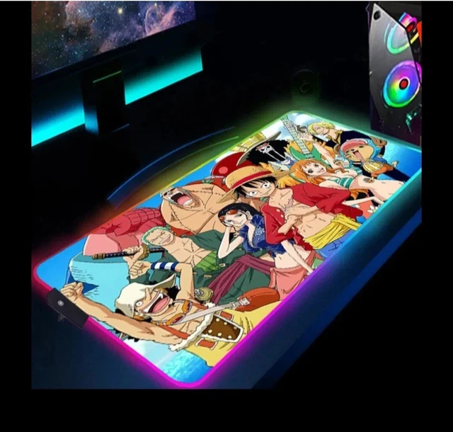 ONE PIECE ANIME Gaming Mouse Mat Desk PC Laptop Pad LED Mat Pad Gamer £ ...