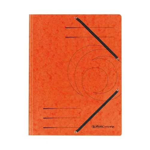 HERLITZ EINSCHLAGMAPPE COLORSPAN Orange Sammelmappe Gummizugmappe ...