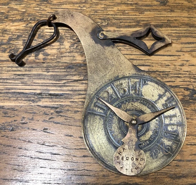 ANTIQUE BRASS HALL'S second patent pendulum scale, James Heeley & Sons ...