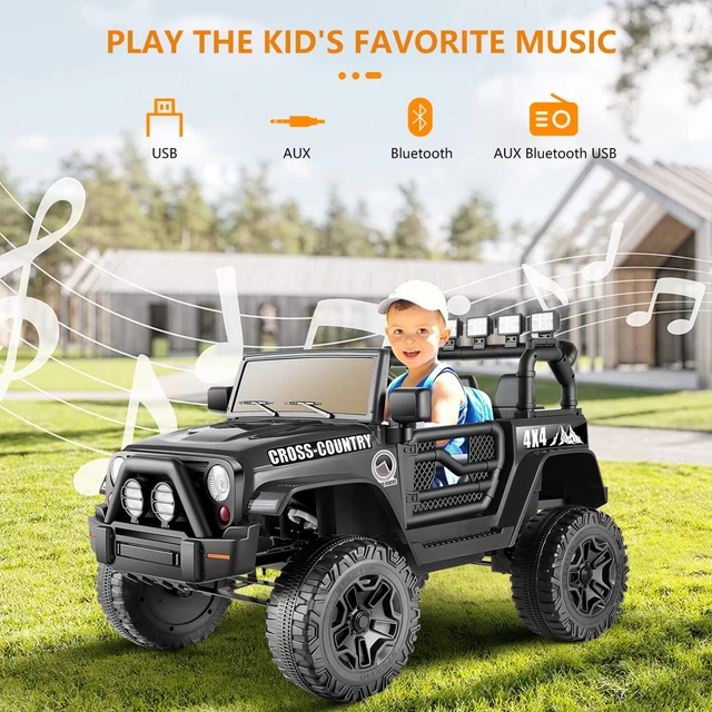 KINDERFAHRZEUG ELEKTRO AUTO Kinderauto Kinder 2 Sitzer Jeep mit ...