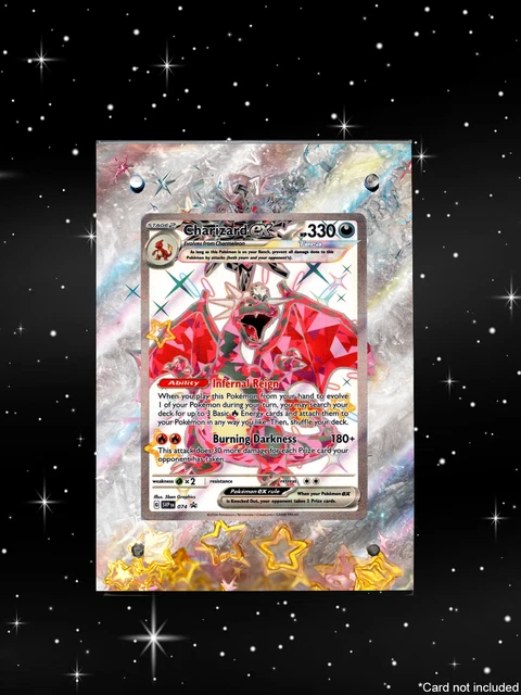 CHARIZARD EX PROMO 074 - Pokemon Paldean Fates -Magnetic Card Case ...