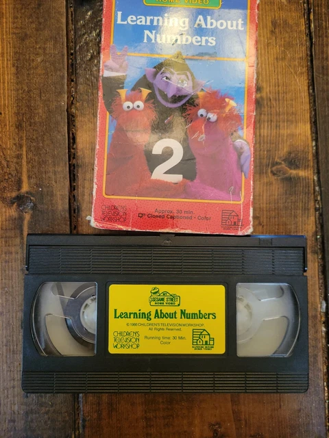 SESAME STREET - Learning About Numbers (VHS, 1996) Children's TV ...
