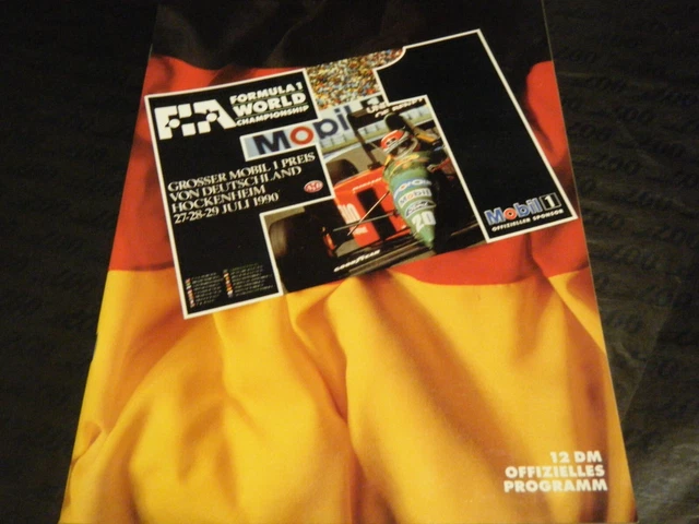 GERMAN GRAND PRIX Gp 1990 Programme Ayrton Senna Nigel Mansell Jj Lehto ...