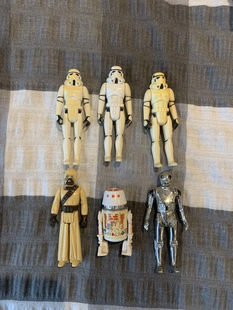 VINTAGE STAR WARS figures bundle 1977 Stormtroopers, R5-D4, Tusken ...