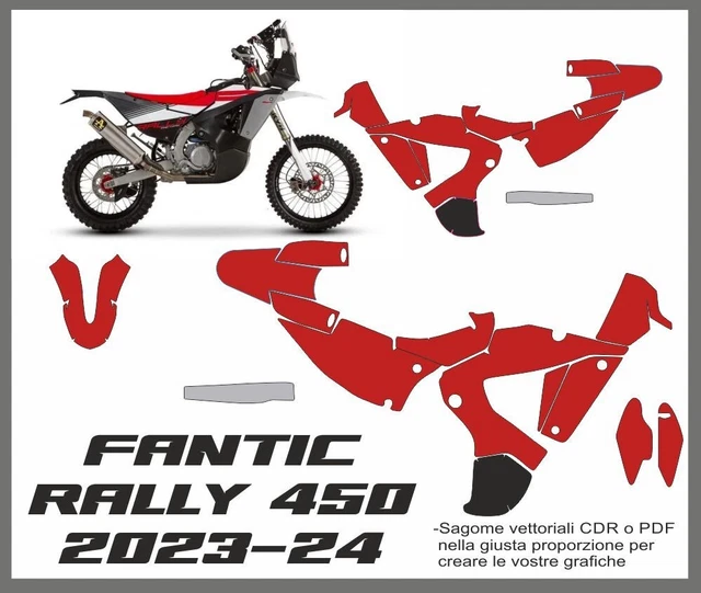 FANTIC MOTOR RALLY 450 2023 2024 TEMPLATE dima SAGOMA per creare ...