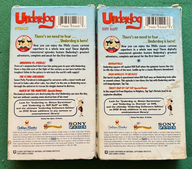 UNDERDOG VS. RIFF Raff Vs. Overcat 2 VHS ++ DVD GRATUIT EUR 22,10 ...