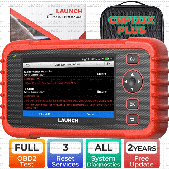 2024 LAUNCH CRP123X PLUS PRO VEICOLO OBD2 Dispositivo diagnostico tutti i sistemi con 3 servizi ...