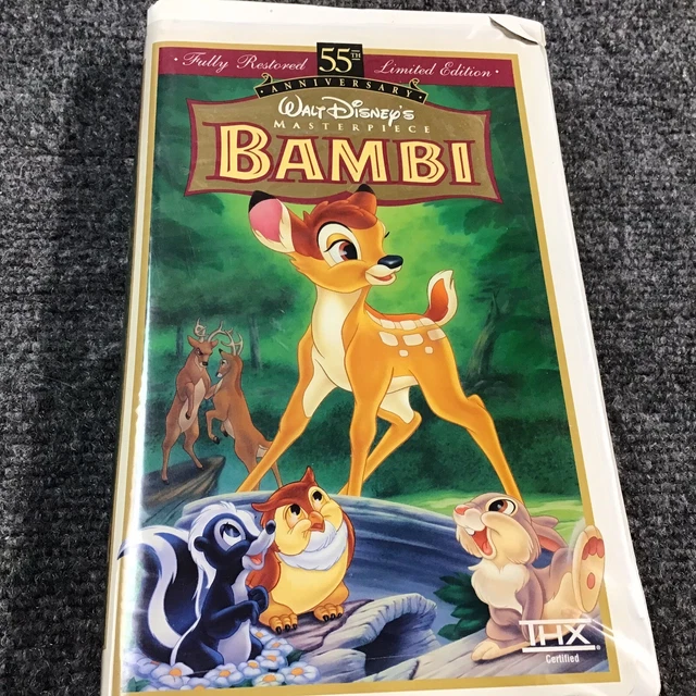 BAMBI: 55TH ANNIVERSARY Walt Disney's Masterpiece (VHS, Limited Edition) £3.02 - PicClick UK