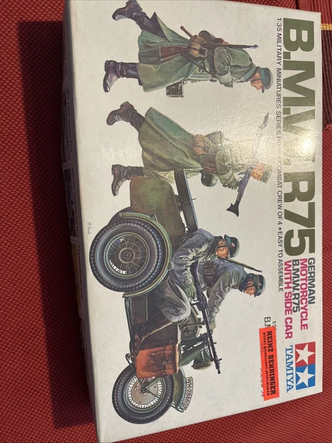 TAMIYA BMW R75 German Motorcycle with Side Car 1:35 EUR 11,39 - PicClick DE
