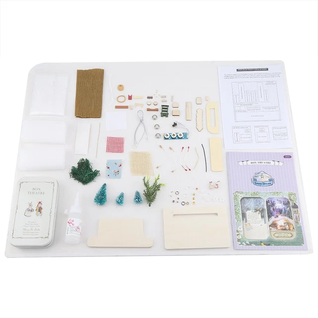 ICE AND SNOW DIY Handmade Box Dollhouse Natural Theme Mini Doll House ...