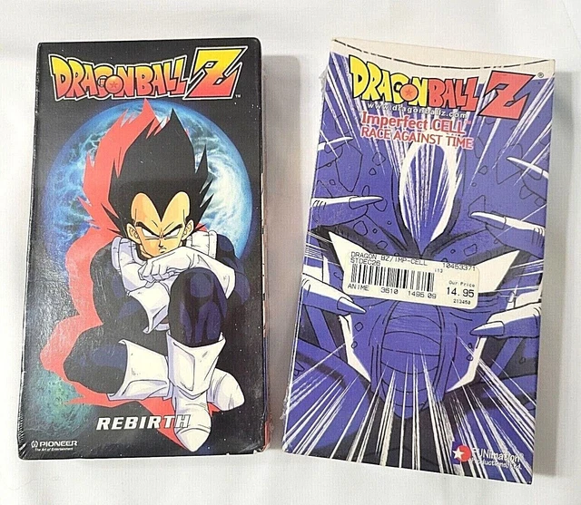 2 VHS DRAGON Ball Z Tapes REBIRTH (New Sealed) & CELL RACE AGAINST TIME ...