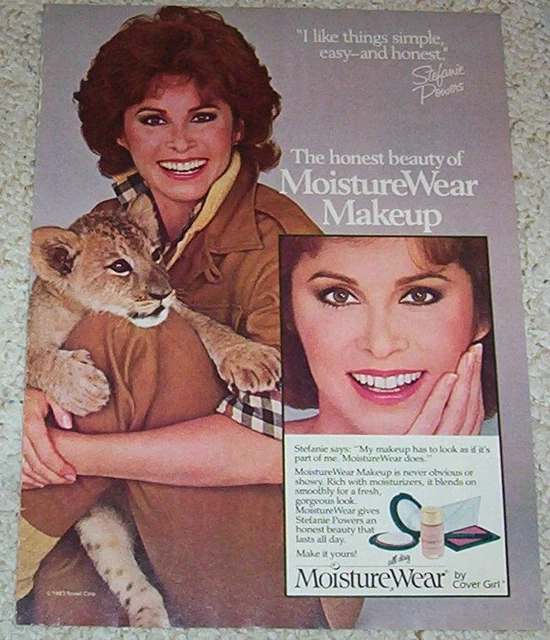 1984 AD PAGE - STEFANIE POWERS Cover Girl Makeup cosmetics vintage ...