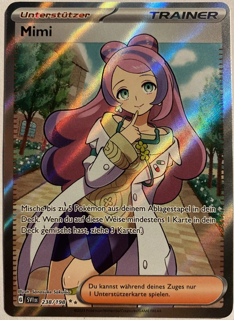 POKEMON MIMI FULL Art | Deutsch 238/198 Karmesin & Purpur | Near Mint ...