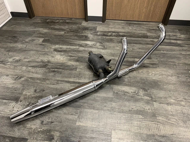 KAWASAKI 99-01 VN1500 1500 Vulcan Nomad Right Muffler Exhaust Head Pipe ...