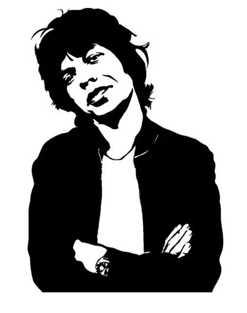 MICK JAGGER VINYL Sticker For Car, Wall, Window, Rolling Stones, 8 ...