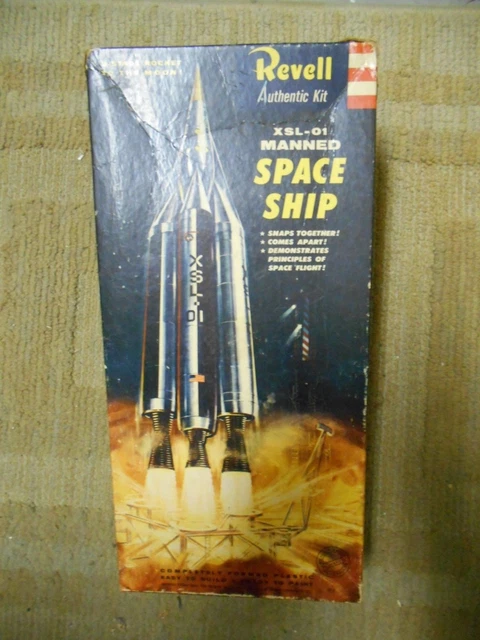 VINTAGE 1957 REVELL Xsl-01 Manned Space Ship Rocket Model Kit H-1800: ...