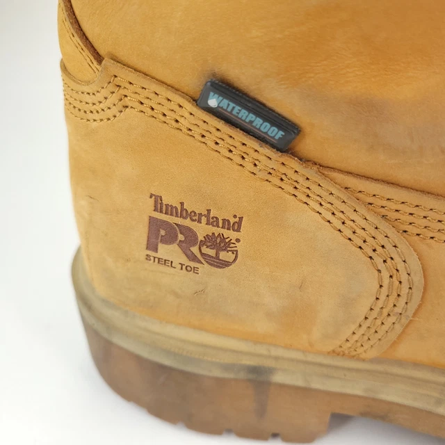 TIMBERLAND PRO BOOTS Mens 10.5 Tan Brown 6'' Steel Toe ReBolt ...