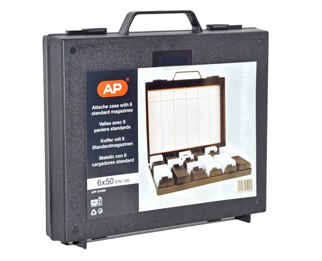 AP SLIDE ATTACHE/BRIEFCASE with 6x Din Slde Magazines 300x 35mm Slide ...