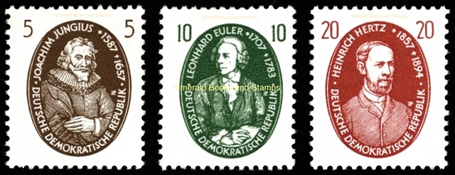 EBS EAST GERMANY DDR 1957 - Famous German Scientists - Michel 574-576 ...