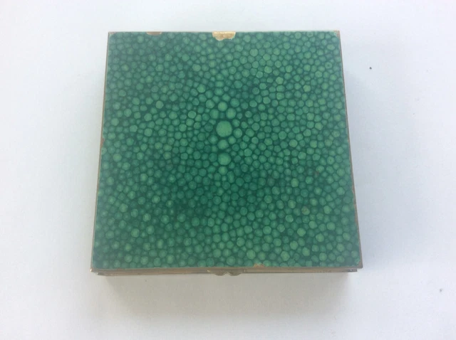 VINTAGE ELFIN DUPLEX Vanity Compact Art Deco 1930s Shagreen Enamel £50. ...